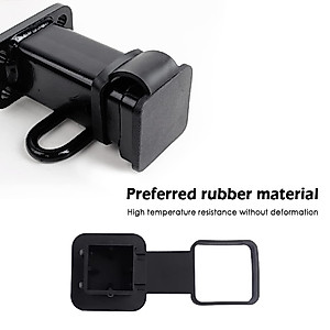 Universal Tow Hitch Cover Replacing 2”Hitch,Rubber Dust Cap&Car Decoration,Trailer Hitch Cover Compatible with Toyota Ford Chevrolet Nissan Dodge Ram Class 3 III and 4 IV Receivers