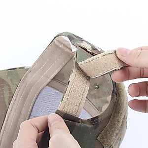 GES Tactical Hat for Men with 2 Pieces Military Patches, Operator Hat with USA Flag