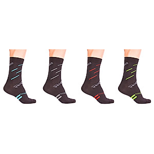 veloToze Cycling Sock - Active Compression with Merino Wool Blend - Black/Grey Small/Medium