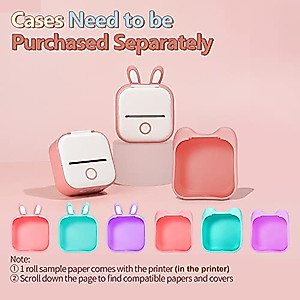 Memoking Mini Printer Sticker Maker T02 Thermal Photo Printer, Bluetooth Wireless Portable Phone Printer, Small Instant Pocket Printer, for Anatomy Picture, Children DIY, Pink