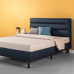ZINUS Kiernan Upholstered Platform Bed Frame / Mattress Foundation / Wood Slat Support / No Box Spring Needed / Easy Assembly, Full