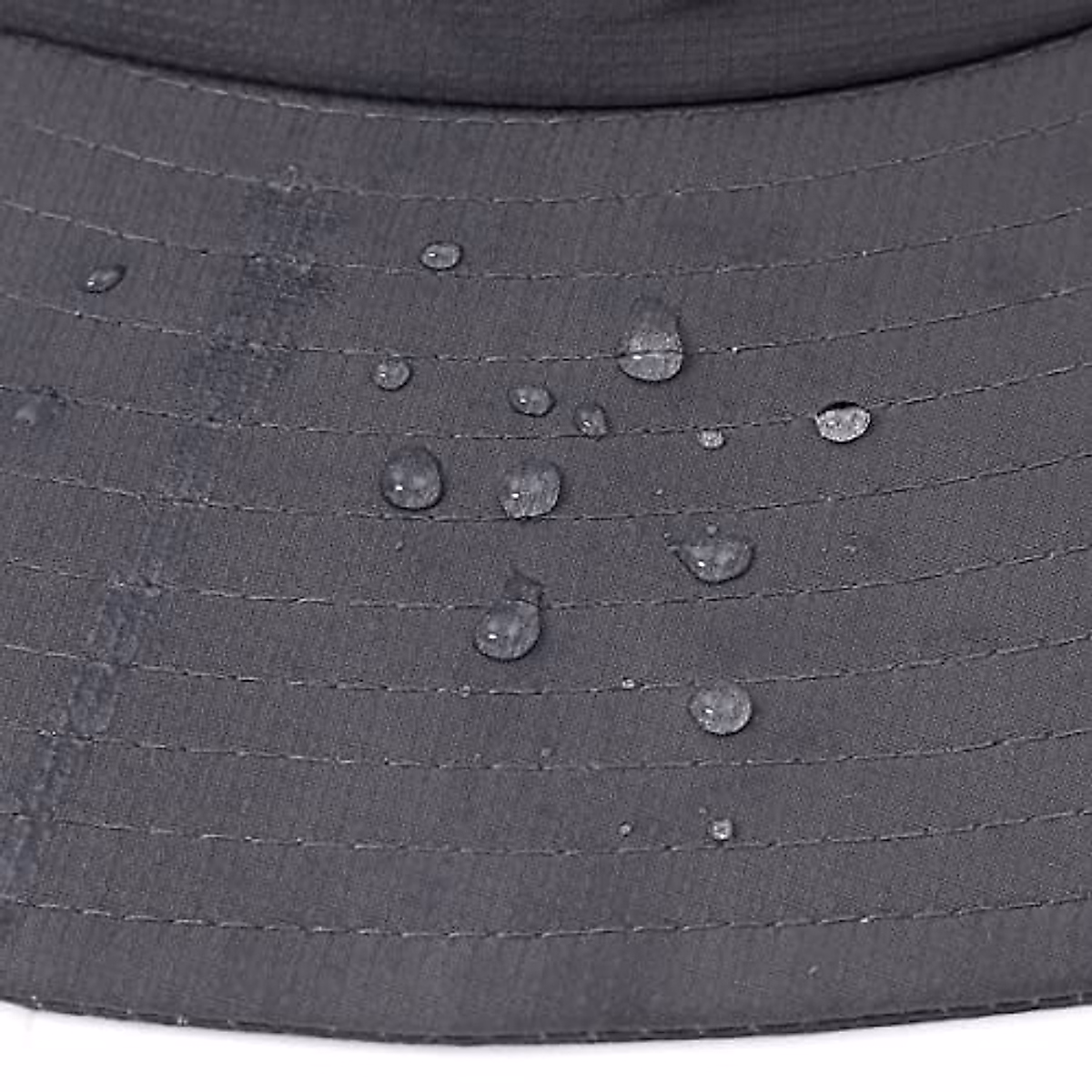 Womens Summer Sun Hat Beach Hat Wide Brim Outdoor UV Protection Hat Foldable Cool Mesh Ponytail Bucket Hat (Grey+Beige)