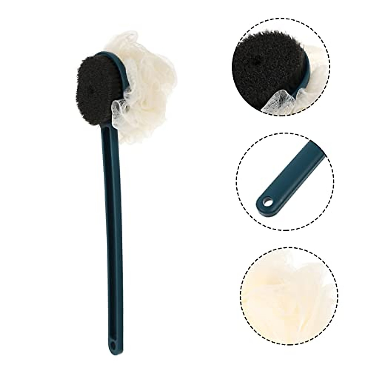 Beavorty Bath Ball Bath Brush Bath Cleaner Brush Bath Scrubber Bath Loofah Body Exfoliating Brush Back Scrubber for Shower Bath Body Brush Bathroom Brush Two-in-one Scrub Bath Tool Back Pad