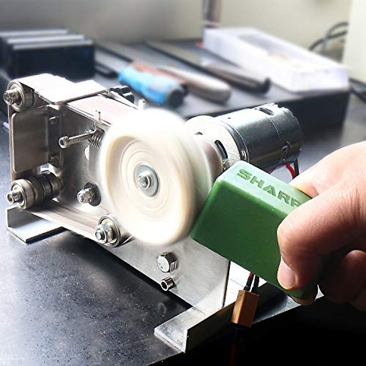 SHARPAL 209H 222g / 8 Oz. Polishing Compound Fine Green Buffing Compound, Leather Strop Sharpening Stropping Compound