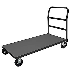 Durham EPT30606MR95 Platform Truck, Mold-On-Rubber, 2000 lbs