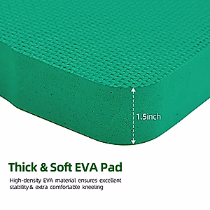 Ohuhu Premium Thick Kneeling Pad, 2-Pack Large Comfortable Gardening Knee Mat with 2 Different Surfaces, Extra Thick Knee Cushion Kneeler for Gardening, Work, Baby Bath, Exercise, 17 x 11 x 1.5 Inch
