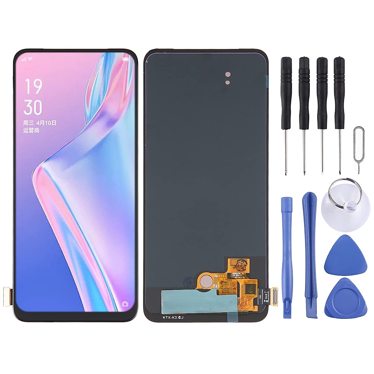Mobile Phone LCD Display Touch Screen OLED LCD Screen for for Oppo K3 / Reno2 F / Reno2 Z/Realme X with Digitizer Full Assembly Telephone Replacement Part