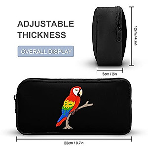 Cartoon Parrot Pencil Case Makeup Bag Big Capacity Pouch Organizer for Office College