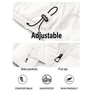 MEROKEETY Women's Winter Cropped Puffer Jacket Long Sleeve Oversized Stand Collar Zip-Up Short Down Coat