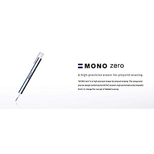 Tombow Holder Eraser, Mono Zero Round Shapre Silver (EH-KUR04)