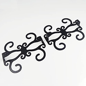 SNKINE Wine Glass Rack - Butterfly Stemware Racks Under Cabinet Wine Glasses Holder Hanging Shelf Black Iron 7.87inch Storage Hanger for Bar Kitchen (2 Packs) (SNKINE-Racks)