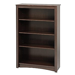 Atlin Designs 48" 4 Shelf Bookcase in Espresso