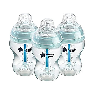 Tommee Tippee Anti-Colic Baby Bottles, Slow Flow Breast-Like Nipple and Unique Anti-Colic Venting System (9oz, 3 Count)