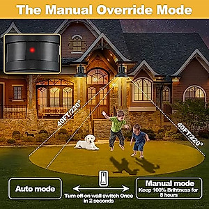 Untrammelife Motion Sensor Outdoor Wall Lights, Modern Black Dusk to Dawn Outdoor Barn Light Wall Sconce, Waterproof Outdoor Light Fixtures Wall Mount for Doorway, Patio, Garage