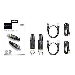 Saramonic 5.8GHz Wireless Plug-On XLR System for Dynamic and Battery-Powered Microphones with Plug-in XLR Receiver (Blink 800 B2) (BLINK800B2)