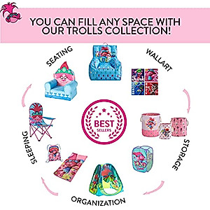 Idea Nuova DreamWorks Trolls Poppy Figural 2 Piece Stackable Storage Set, pink