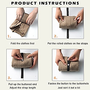 LELE LIFE 30Pcs Roll-up Clothes Storage Elastic Band, Adjustable Clothing Storage Strap with Button and Buttonholes, Travel Luggage Space Saver, Drawer and Closet Organizer, White