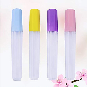 EXCEART Clear Beads Needle Storage Tube 4Pcs 10cm Transparent Plastic Sealed Stitching Craft Needles Organizer Bottles Sewing Embroidery Needles Holder Braiding Tool