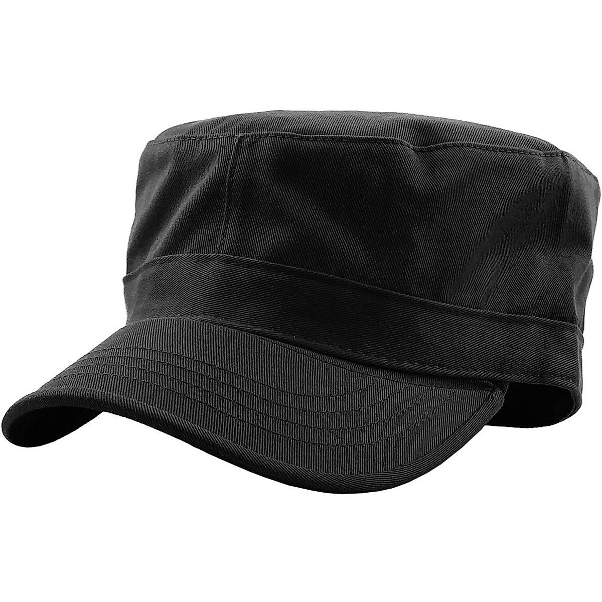 KBETHOS KBK-1464 BLK S (2) Army Cap Basic Everyday Military Style Unisex-Adult, Mens Hat, Black Daily Cadet
