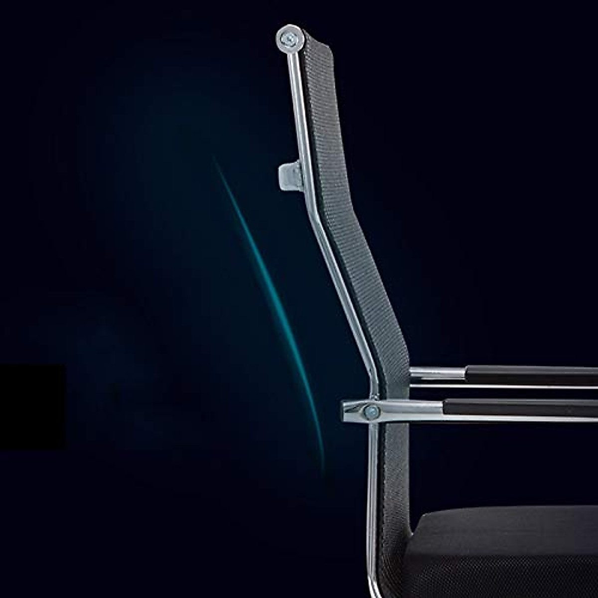 Student Bedroom Desk Chairs, Mid Back Mesh Meeting Chair with Armrests, Executive Computer Desk Chair, 47 * 55 * 60CM(Color:#4)