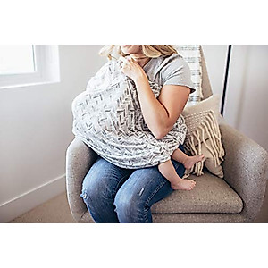 Baby Car Seat Cover Canopy and Nursing Cover Multi-Use Stretchy 5 in 1 Gift "Alta" by Copper Pearl