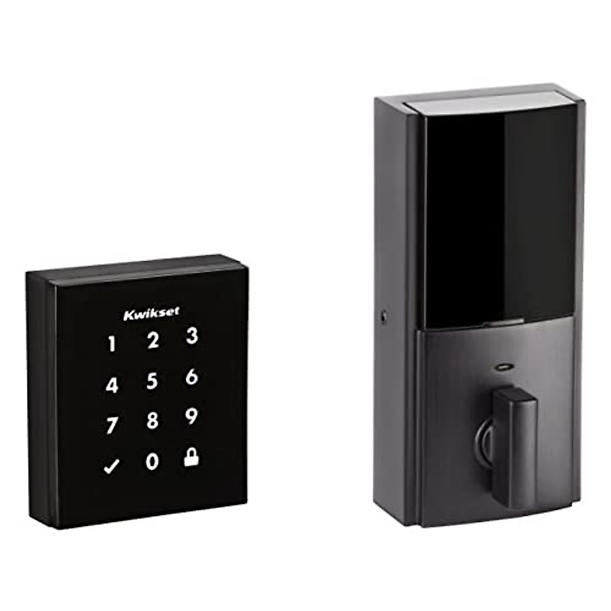Kwikset 99540-001 Obsidian Keyless Entry Door Lock Z-Wave Plus Electronic Touchscreen Deadbolt, Satin Nickel