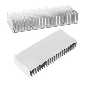 Awxlumv 150mm Aluminum Heatsink 60x150x25mm / 2.36x5.91x0.98 Inch Large Heat Sink Cooling Radiator for CPU MOS Tube Circuit Board PCB Module Cooler Led Amplifier Devices with 24 pcs Fins - Sliver