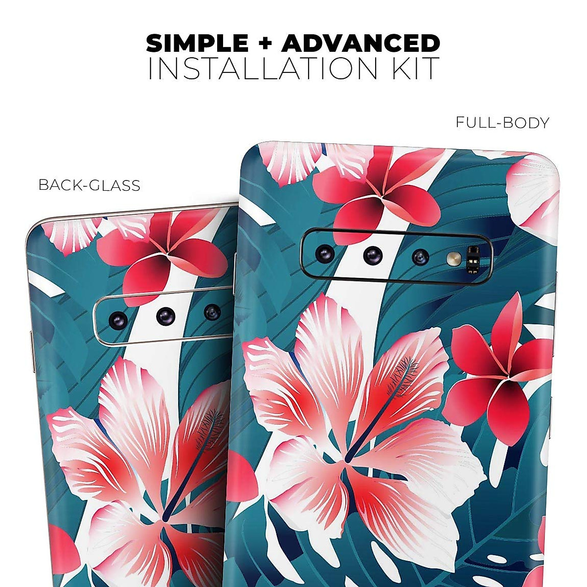 DesignSkinz Tropical Summer Vivid Floral Protective Vinyl Decal Wrap Skin Cover Compatible with The Samsung Galaxy S20 (Screen Trim & Back Glass Skin)