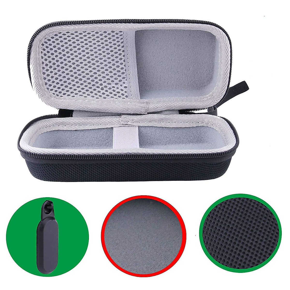 WERJIA Hard EVA Travel Case Fits Zoom H1n/ZH1 H1 Handy Recorder (black)