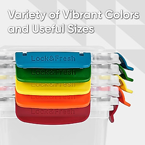 Superio Plastic Food Storage Containers with airtight Lid for Pantry, Fridge- BPA Free, Leakproof Sealed Container- Microwave, Dishwasher and Freezer Safe, Clear (20 Cup)