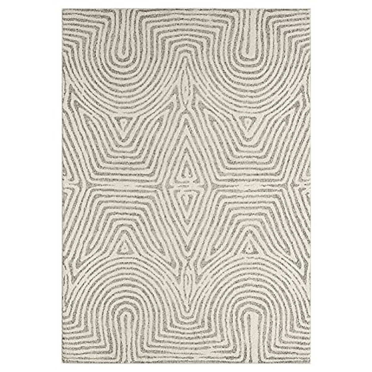 Abani Large Area Rug - Farmhouse Rugs, Stain and Shedding Resistant Large Area Rugs for Living Room, Brown Beige African Pattern ​Dining Room Rug, Rectangle Large Rugs 7'9" x 10'2"