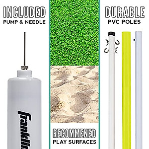 Franklin Sports Fun 5 Combo Outdoor Game Set - Backyard, Beach + Camping Games for Kids - Badminton, Volleyball, Flip Toss, Flying Disc - Horseshoes or Ring Toss