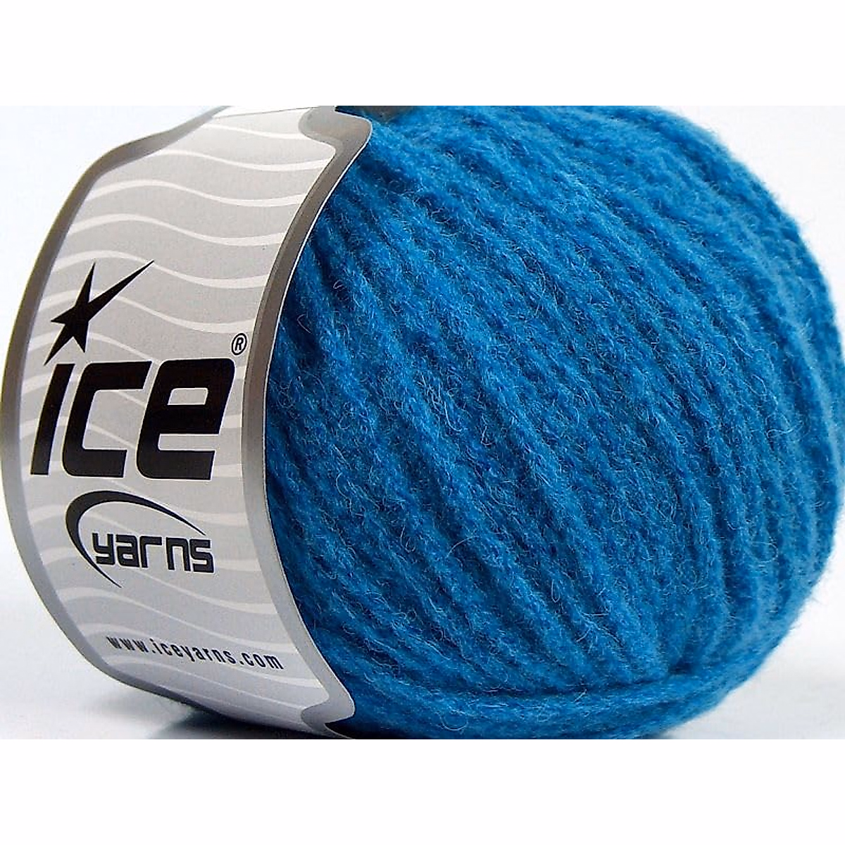 Blue Baby Alpaca, Merino Wool Blend Yarn, Worsted 50 Grams (1.76 Ounces) 100 Meters (109 Yards)
