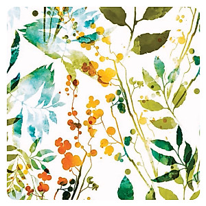 BapronBaby Autumn Leaves Wet Dry Bag - Waterproof Two Zipper Pockets - Reusable for Mealtime, Diapers, Stroller, Snacks, Swimsuits - Machine Washable - 11" x 9"