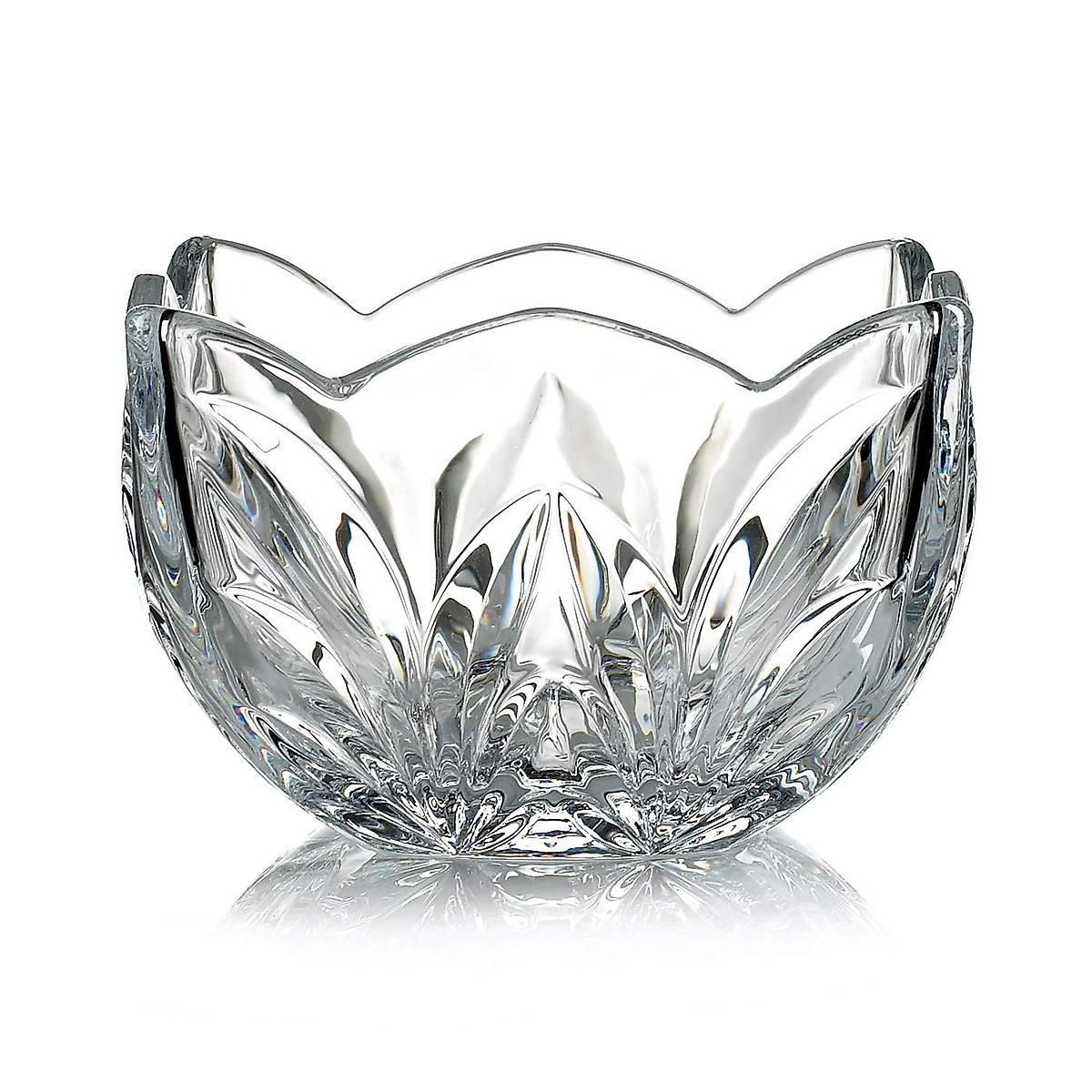 Square Crystal Bowl, Decorative 6 Inch Elegant Dish Great For Serving Dessert, Salad, Snack, And Fruit Ideal For Home, Office, Party, Wedding Décor, Small Candy Dish.