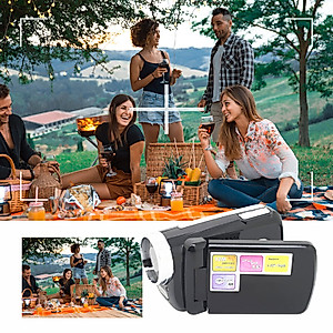 Vlogging Camera with 1.8 Inch Screen, 4X Digital Zoom Digital Camera for Photography, Mini Camera with 12million Pixe-l HD, Face Detection, Continuous Shooting, Cool Stuff Travel Essensials Black