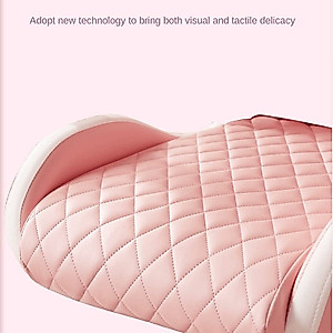 XBWEI Ergonomic Leather Chair Girls Home Office Comfortable Game Swivel Chair Gamer Live Computer Chair (Color : D, Size : 1)