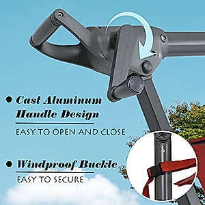 BPS Patio 10FT Off-set Hanging Umbrella Aluminum Cantilever Umbrella,Waterproof UV Protection Outdoor Umbrella with Ventilation for Backyard/Garden