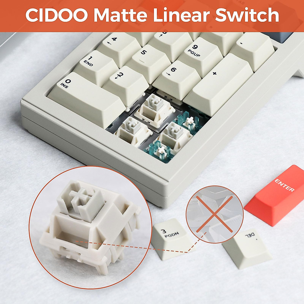 EPOMAKER CIDOO V21 VIA Programmable Gasket Number Pad, Aluminum Numpad, Bluetooth 5.0/2.4ghz/Wired Hot Swappable Numeric Keypad, with Knob, 1000mAh Battery, Poron Foam for Laptop Mac Win