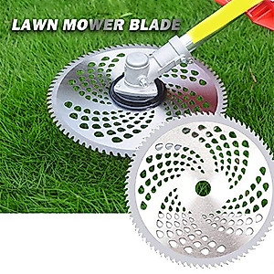 IRmm 9" x 20T Chainsaw Tooth Brush Cutter Blade & 10" x 80T Carbide Tip Brush Cutter Blade with Adapter for Cutter, Trimmer, Weed Eater (1" Arbor)