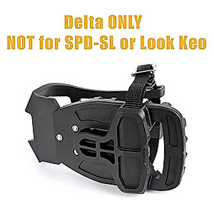 VENZO Compatible with Delta Bike and Bike+ Pedal Toe Clips Cage - Indoor Exercise Indoor Bike Pedal Adapters -Convert Compatible with Look Delta Pedals to Toe Clip Straps– Ride with Sneakers