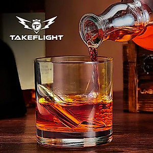 TF TAKEFLIGHT Whiskey Stones Set in Box Valentines Day Gift for Him, Stainless 6 Steel Whiskey Rocks for Men, Metal Ice Cubes for Drinks, Cool Whisky Stones Gifts for Men, Gold