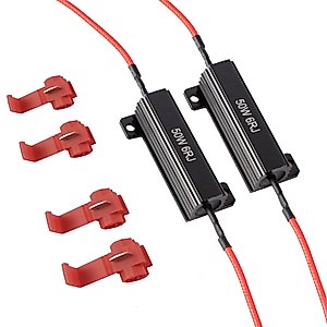 iBrightstar 50W 6ohm Load Resistors for Fix LED Bulb Fast Hyper Flash Turn Signal Blink Error Code