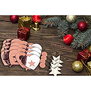 Rose Gold Party Decorations Backdrop Garland I Twinkle Star and Heart Hanging Banner for Bridal Shower Bachelorette Party Wedding Prom Favors