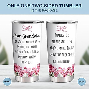 WIPI Happy Mothers Day Gifts for Grandma Cup Tumbler, Gifts for Grandma Birthday Valentine Christmas and Holiday, Christian Tumblers for Women Mom Wife and Loved Ones, Mom Coffee Tumbler 20 Oz
