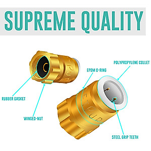 Ice Maker Fridge Quick Installation Kit with 25' Feet Tubing for Drinking Water Appliance Water Line, Solid Brass Stop Tee and Valve, 1/4" Fittings