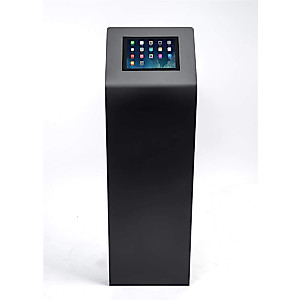 Displays2go Floorstanding Digital Tablet Enclosure, Locking – (IPGRAND12BK)