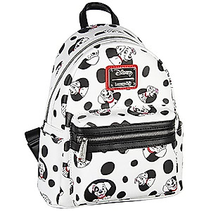 Loungefly Disney 101 Dalmatians Spots and Pups Lucky Penny Patch Allover Print Mini Backpack