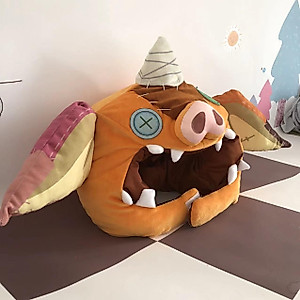 SLDFMV Halloween BOTW Kids Bokoblin Mask TOTK Link Pig Plush Hat Cosplay Prop Xmas Gift Cute Cartoon Toy Decorative Helmet