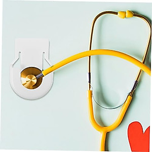 CIYODO Stethoscope Hanging Buckle Stethoscope Buckles Replacement Stethoscope Buckle Stethoscope Holders Stethoscope Clip Reusable Stethoscope Holder Replacement Holder White